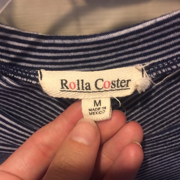 Rolla Coster | Dresses | Rolla Coster Blue Striped Highneck Dress ...